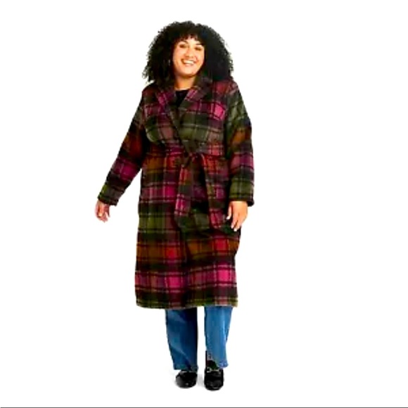 Ava & Viv | Jackets & Coats | Ava Viv Plaid Wool Coat Nwt | Poshmark